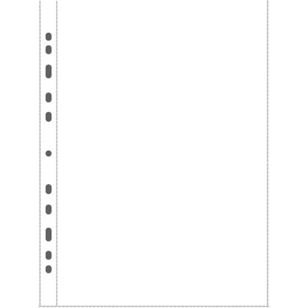 Vitt plastblad 1 ficka på varje sida för A4-blad 20-pack